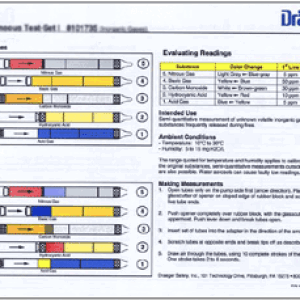 Draeger Laminated Matrix Card for Hazmat Kit - P/N 4055201 | Instrument ...